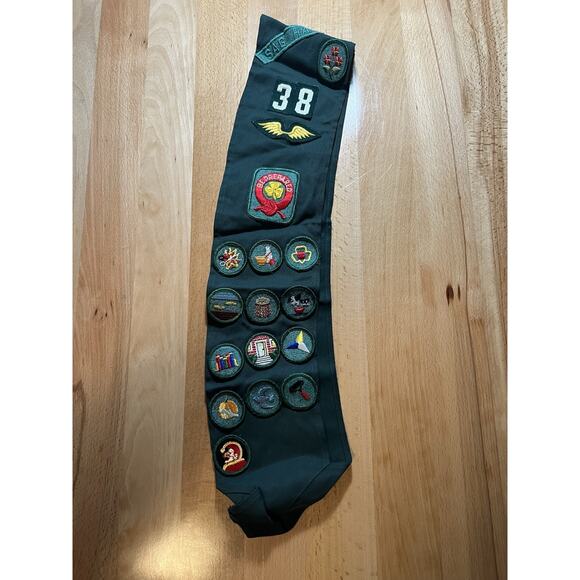 Dresses | Vintage Girl Scout Uniform Sash With Patches And Badges Sag ...